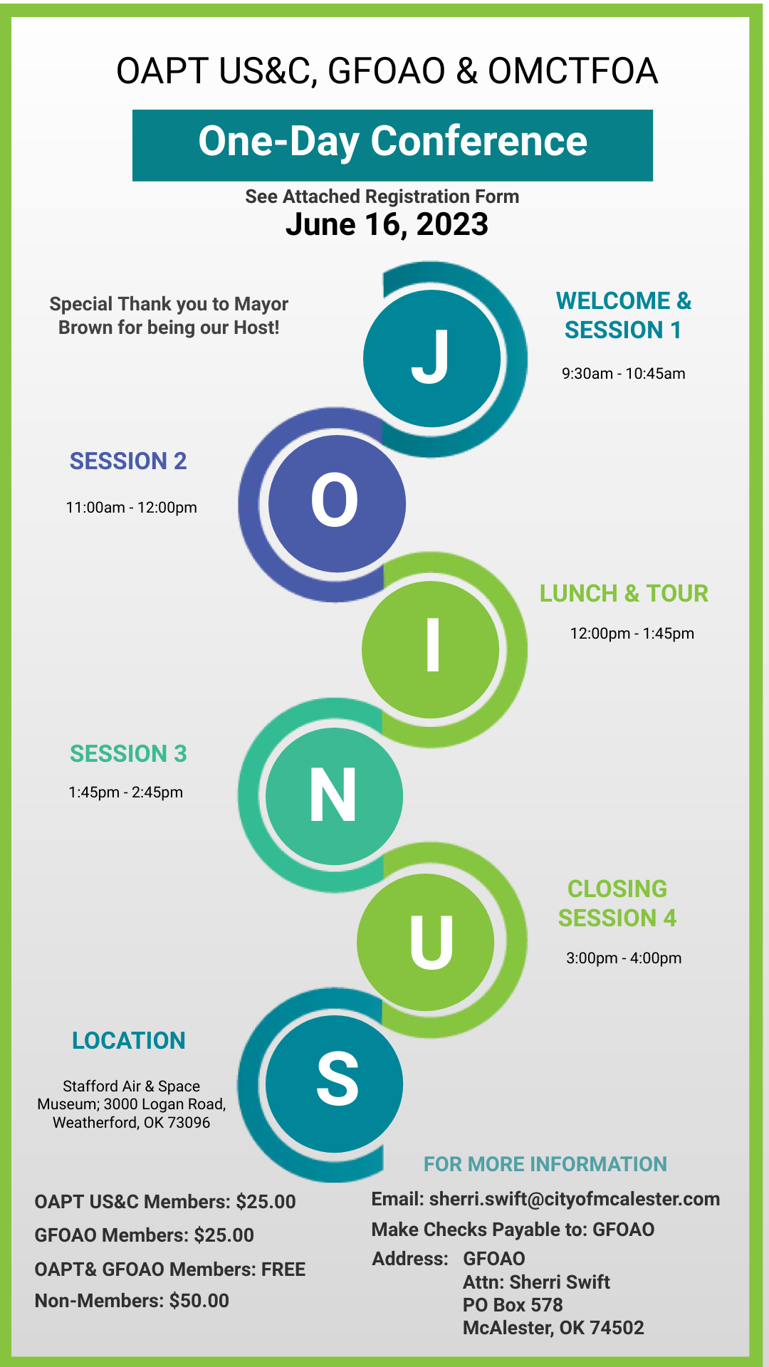 GFOAO, OAPT US&C, OMCTFOA Joint One-Day Conference | OMCTFOA